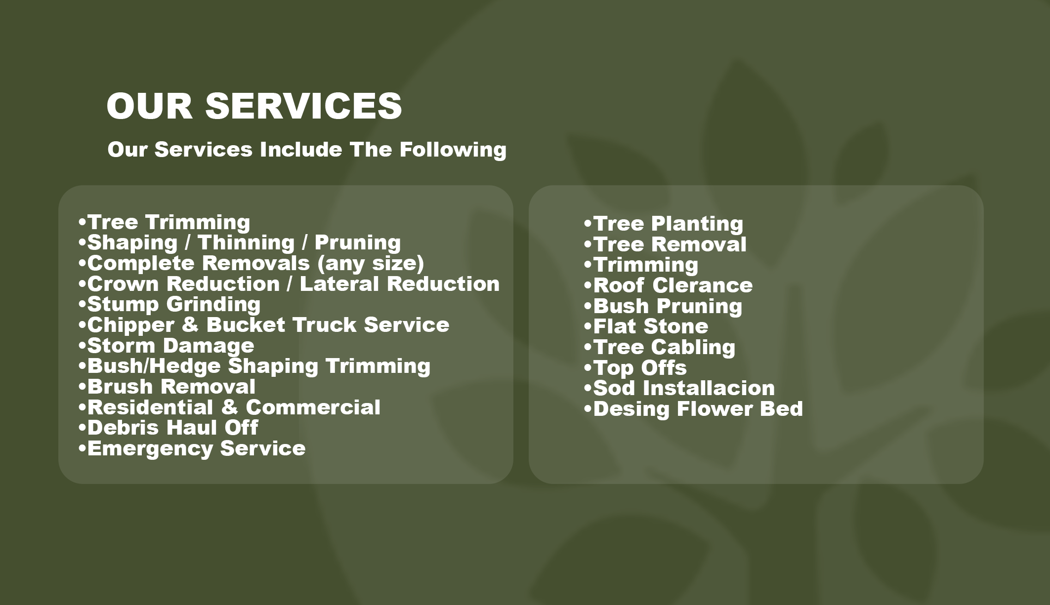 Services – Pro Tree Service